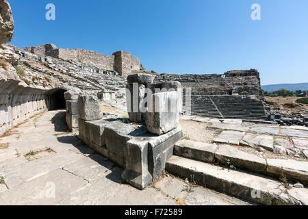 Parodos, entrance access to the theater of Miletus, Miletus an ancient ...
