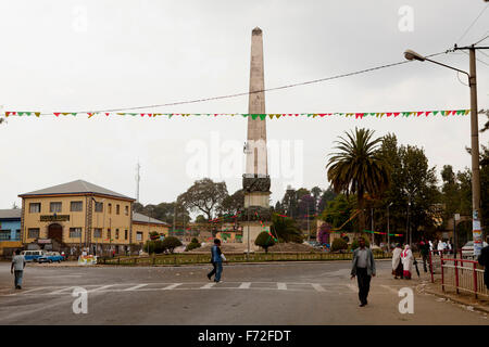 The Yekatit 12 Square (Sidist Kilo) Martyr's monument in Addis Ababa ...