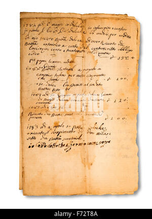 stack of manuscripts isolated on white background Stock Photo - Alamy