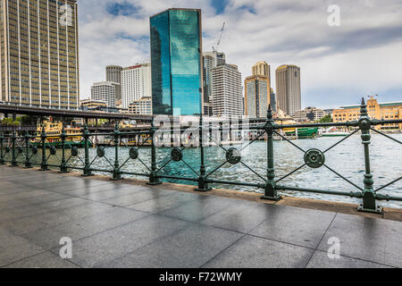 SYDNEY - OCTOBER 27 : Sydney city circular quay sunset lights and ...