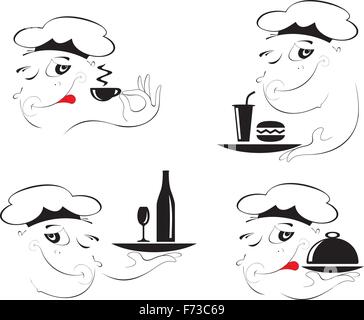 comic cook and food vector illustration Stock Vector Image & Art - Alamy