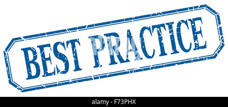 best practice blue square grunge textured isolated stamp Stock Photo ...
