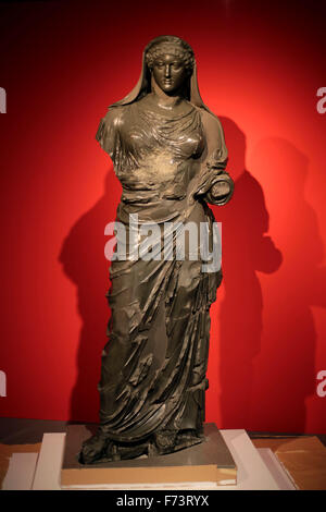 Cologne, Germany. Statue of Roman Empress Agrippina (on right), born in ...