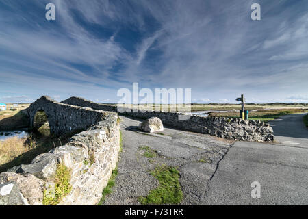 Aberffraw packhorse bridge on Anglesey North Wales Stock Photo - Alamy