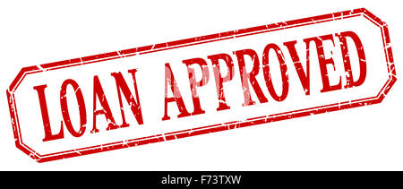 loan approved red square grungy vintage isolated stamp Stock Photo - Alamy
