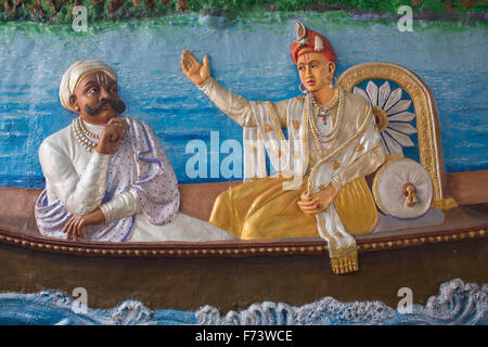 Painting of Madhavrao Peshwa, Mahadaji Shinde, Sarasbaug, Pune ...