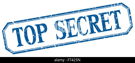 top secret blue square grunge textured isolated stamp Stock Photo - Alamy