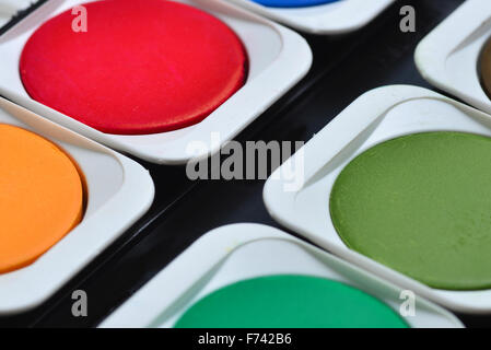 Image showing multi colours in a paint try Stock Photo - Alamy