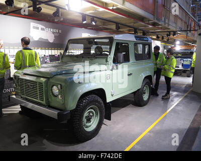 Land Rover Defender Heritage Exhibition at JLR, Solihull Stock Photo ...