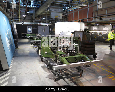 Land Rover Defender Heritage Exhibition at JLR, Solihull Stock Photo ...