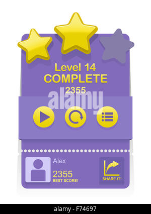 Star rating template with 6 color stars Stock Photo - Alamy