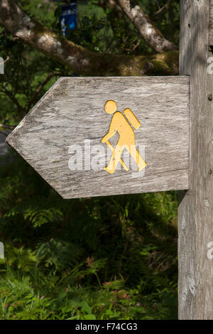 Trekking Sign in Countryside Setting Stock Photo - Alamy