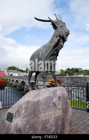 sculpture of King Puck, Killorglin, County Kerry, Ireland. King Puck, a ...