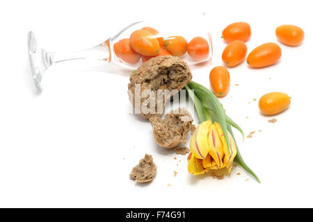 Tulip, bread and kumquats Stock Photo - Alamy