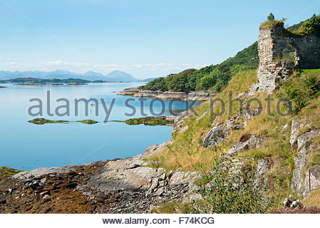 Scotland, Scottish Highlands, Strome Castle. The enigmatic ruins of ...