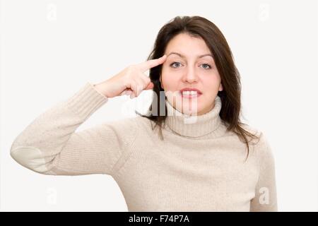 Give the screw-loose sign Stock Photo - Alamy