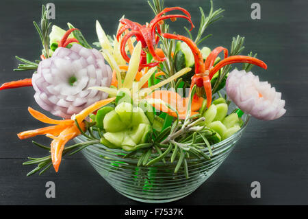 Homemade unique flower shaped vegetables salad Stock Photo - Alamy