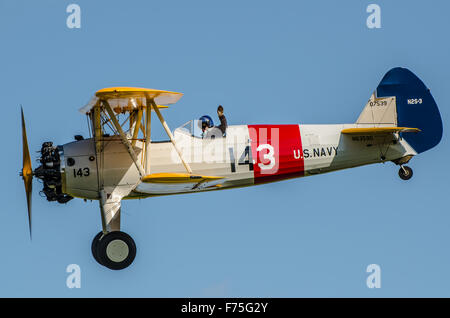 Boeing N2S Stearman (PT-17) cockpit and instrument panel Stock Photo ...