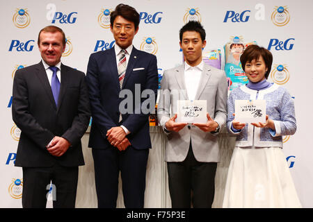 (L-R) Stanislav Vecera (President and Representative Director Procter & Gamble Japan), Shuzo ...