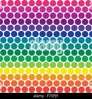 Rainbow Polka Dots Stock Photo - Alamy