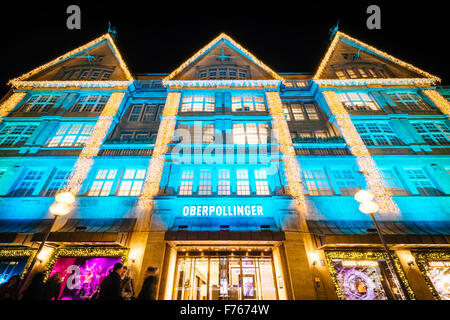 Oberpollinger at night, in Munich, Germany Stock Photo - Alamy