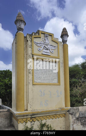 Parsi zoroastrian symbol pillar, navsari, gujarat, india, asia Stock ...
