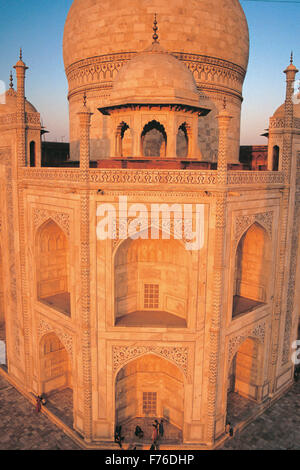 Aerial view of Taj Mahal from Agra Fort, Agra, Uttar Pradesh, India ...