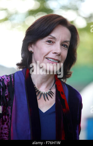 A portrait of Michelle Paver in Charlotte Square Gardens during ...