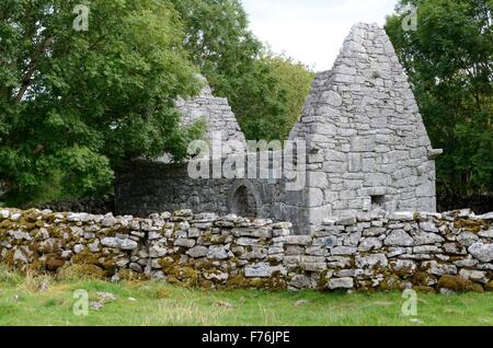 Early Christian church of Templecronan Carron The Burren County Clare ...