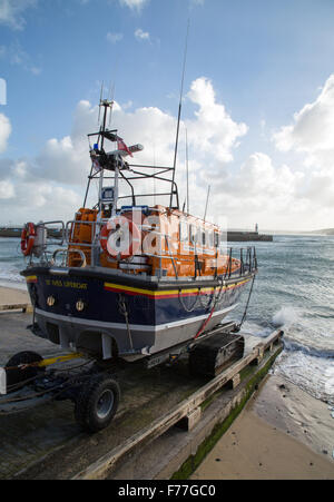 RNLI Mersey class lifeboat, The Princess Royal, on the old slipway at ...