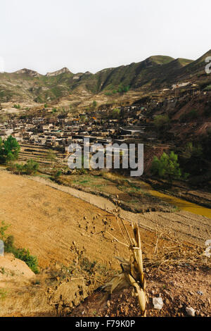 Shanxi Province, China - May, 2013: Chinese poor countryside view in ...