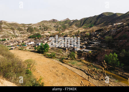 Shanxi Province, China - May, 2013: Chinese poor countryside view in ...