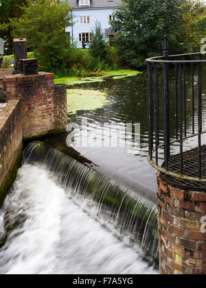 Middle Mill Weir, River Colne, Colchester, Essex Stock Photo - Alamy