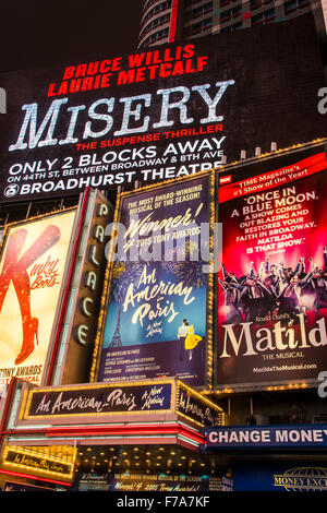 Musicals billboards, Theatre District, Broadway, Manhattan, New York Stock Photo: 90579986 - Alamy