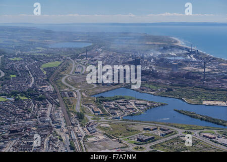 Aberavon Beach, Port Talbot, with views across Swansea Bay, South Wales ...
