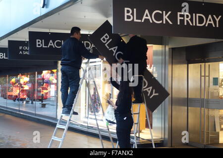 Black Friday signs sign on GAP shop store window England UK United ...