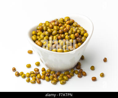 Small green mung beans in bowl, surrounded by fresh cherry tomatoes ...