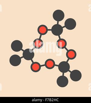 Acetone peroxide (triacetone peroxide, TATP) explosive molecule Stock ...