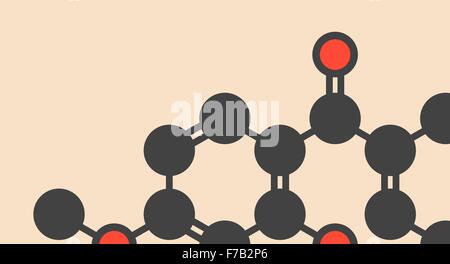 Benzophenone molecule. Stylized skeletal formula (chemical structure ...