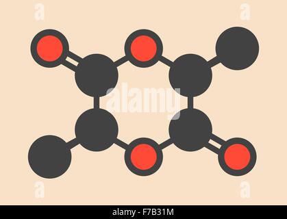 Polylactic acid (PLA, polylactide) bioplastic, chemical structure Stock ...