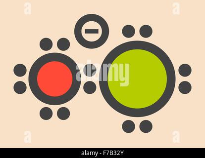 Sodium hypochlorite (NaClO) molecule. Liquid bleach consists of sodium ...
