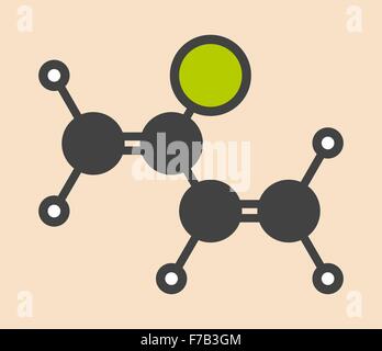Chloroprene, the building block of polychloroprene synthetic rubber ...