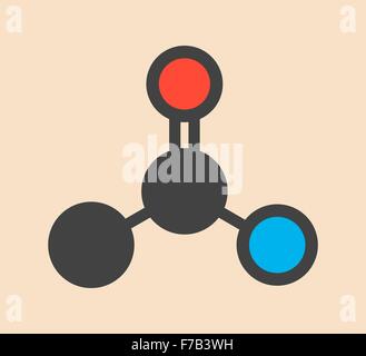 Acetamide (ethanamide) molecule. Used as plasticizer and industrial ...