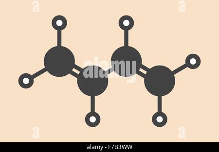 Butadiene synthetic rubber molecule Stock Photo - Alamy