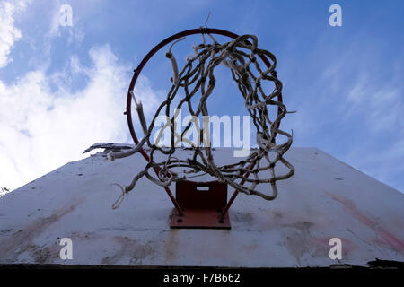 Torn basketball net Stock Photo - Alamy