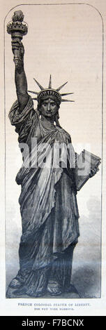 Figure of Libertas, Roman goddess of liberty. She holds the rod or ...