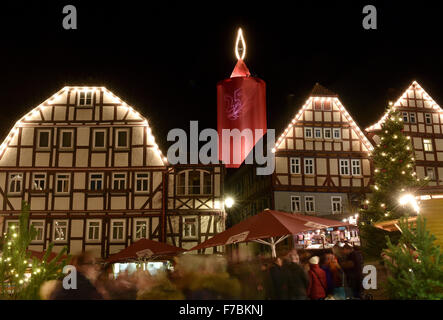 Schlitz, Germany. 28th Nov, 2015. Supposedly the world's largest candle ...