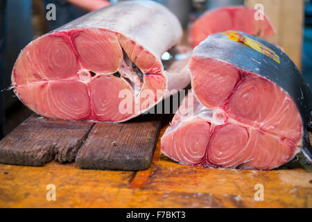 A swordfish on display at the fish market in the San Polo region of ...