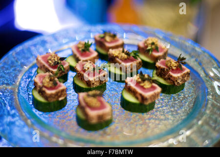 gourmet beef canapes Stock Photo - Alamy
