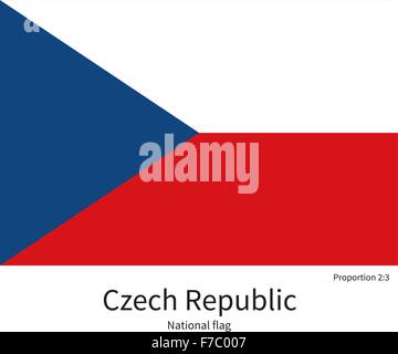 Flag of Czech. Czech flag official colors and proportion digital vector ...